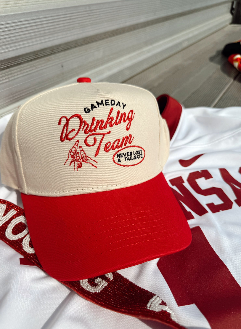 Gameday Drinking Team - Red Vintage Trucker Hat – THE VAULTY