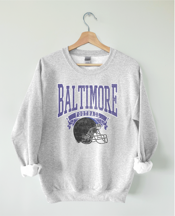 Baltimore Football Vintage Style Sweatshirt – THE VAULTY